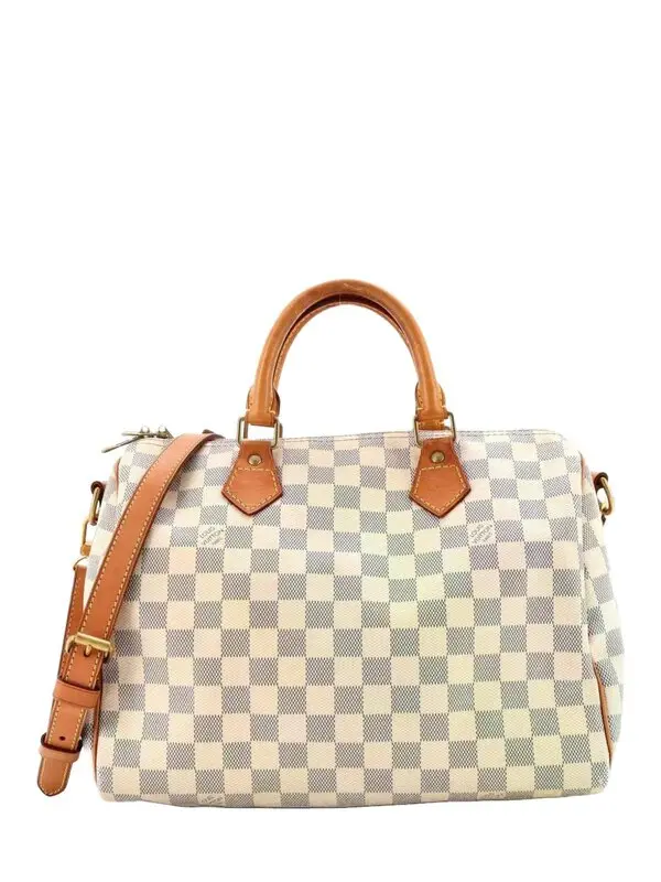 LOUIS VUITTON Speedy Bandouliere Damier 30 - White