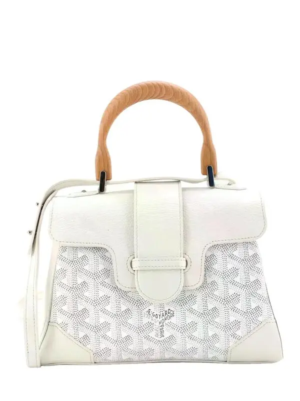 Goyard Saigon Top Handle Mini Shoulder Bag - White