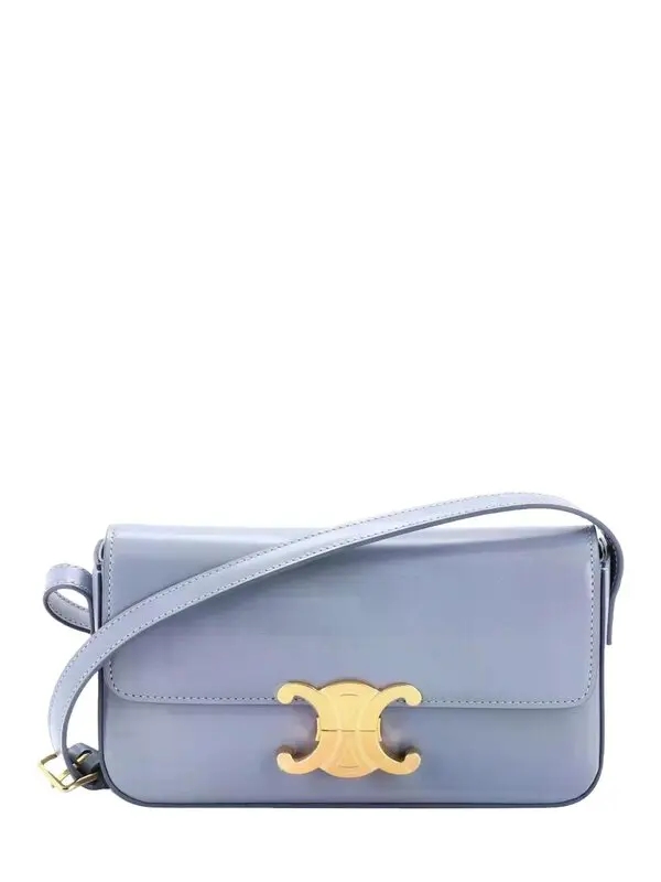 Celine Triomphe East-west Smooth Calfskin Shoulder Bag - Blue