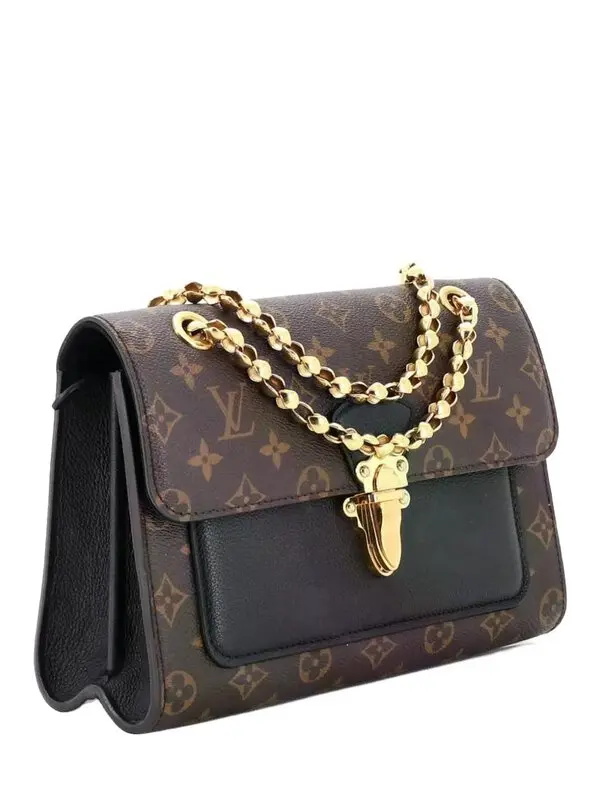 LOUIS VUITTON Victoire Handbag Monogram Canvas And Leather Shoulder Bag - Brown