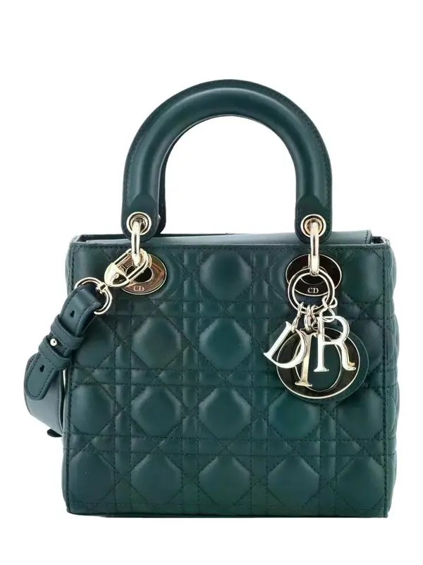Dior My Abcdior Lady Cannage Quilt Lambskin Crossbody Bag - Green