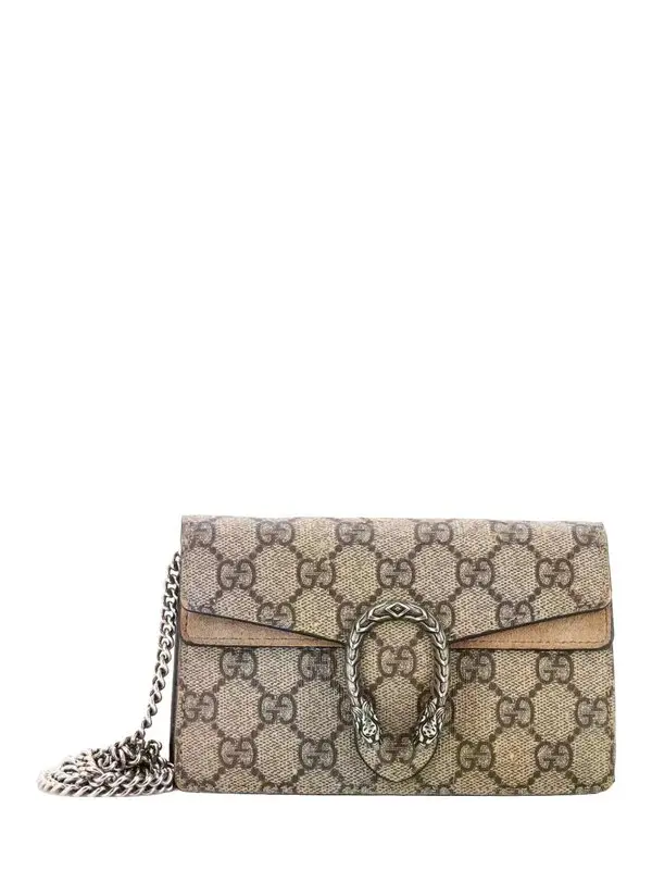 Gucci Dionysus Gg Coated Canvas Super Mini Crossbody Bag - Brown