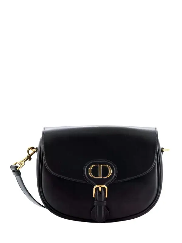 Dior Bobby Flap Bag Leather Medium - Black