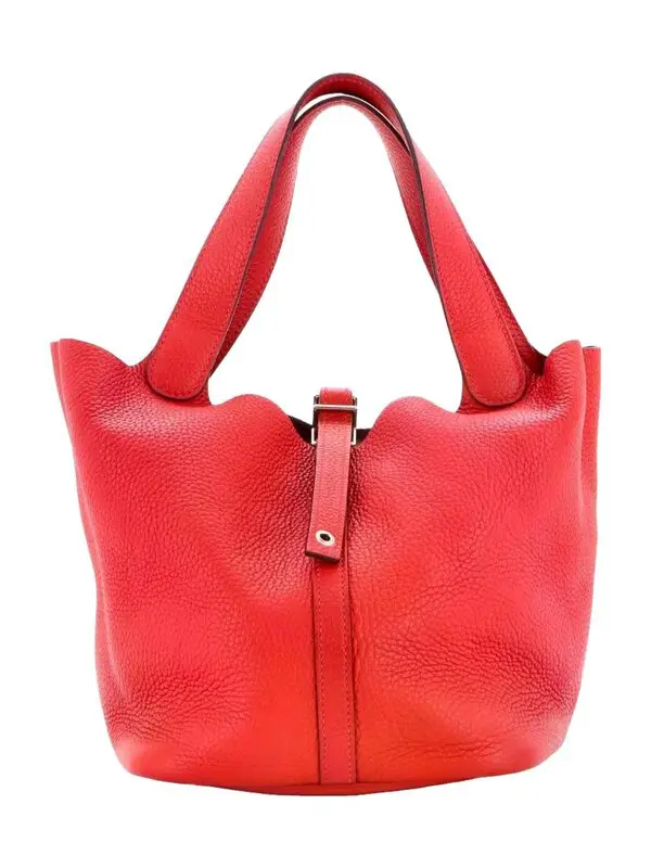 Hermès Picotin Lock Clemence Mm Bucket Bag - Red