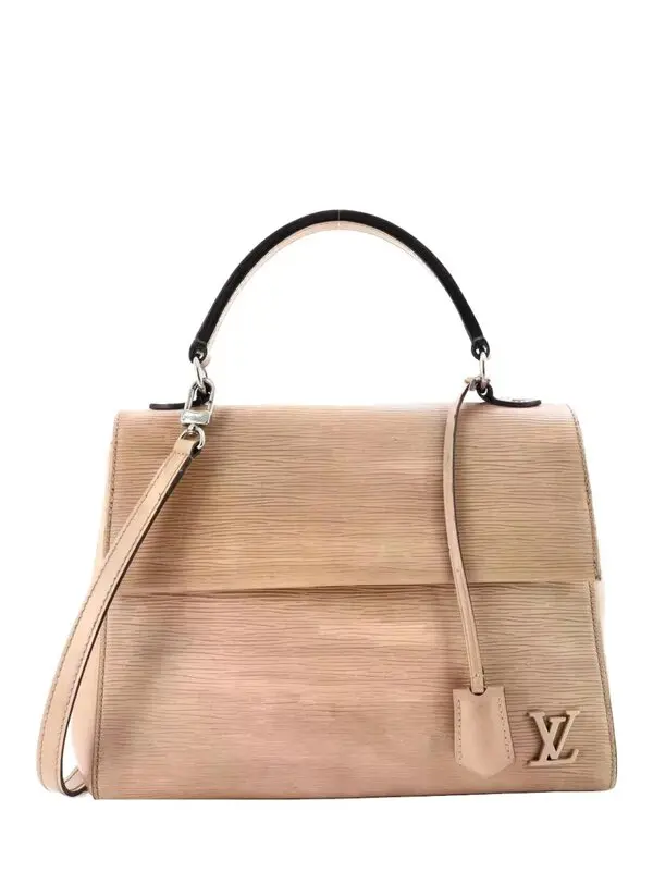 LOUIS VUITTON Cluny Top Handle Bag Epi Leather Mm Satchel - Neutrals
