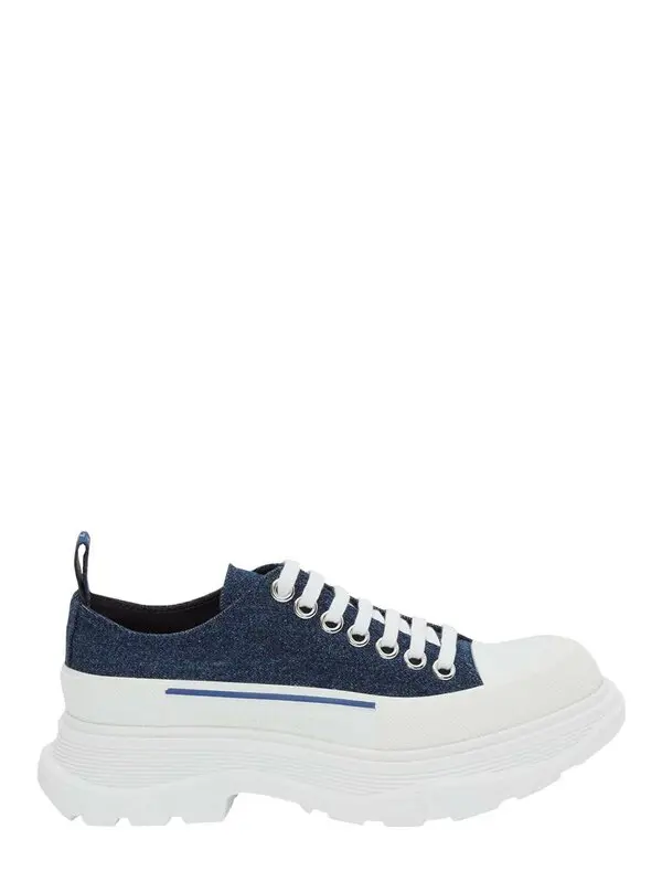 Alexander McQueen Tread Slick Lace Up Sneakers - Blue