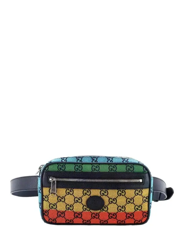 Gucci Gg Canvas Belt Bag - Blue