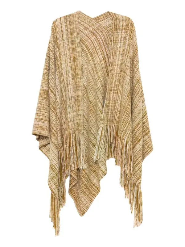 NORLHA Handspun Fringed Cape - Neutrals