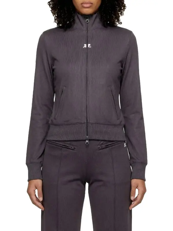 COURREGES Zip-up Sweatshirt - Blue