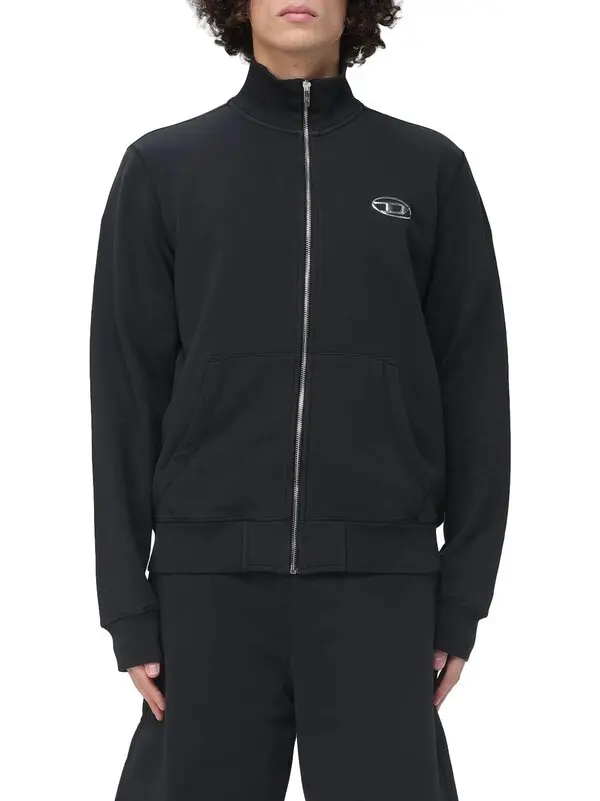 DIESEL Full Zip Sweatshirt - Black