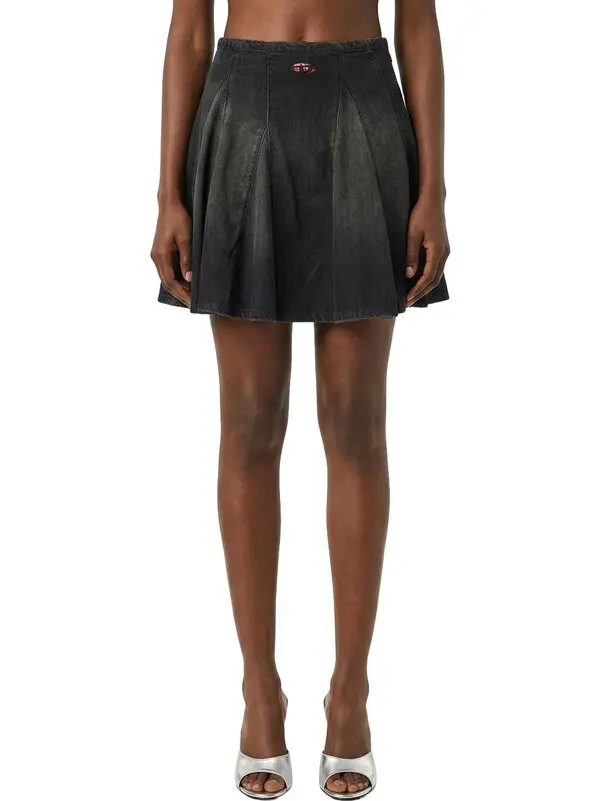 DIESEL® De-spiki-s Denim Mini Skirt - Black