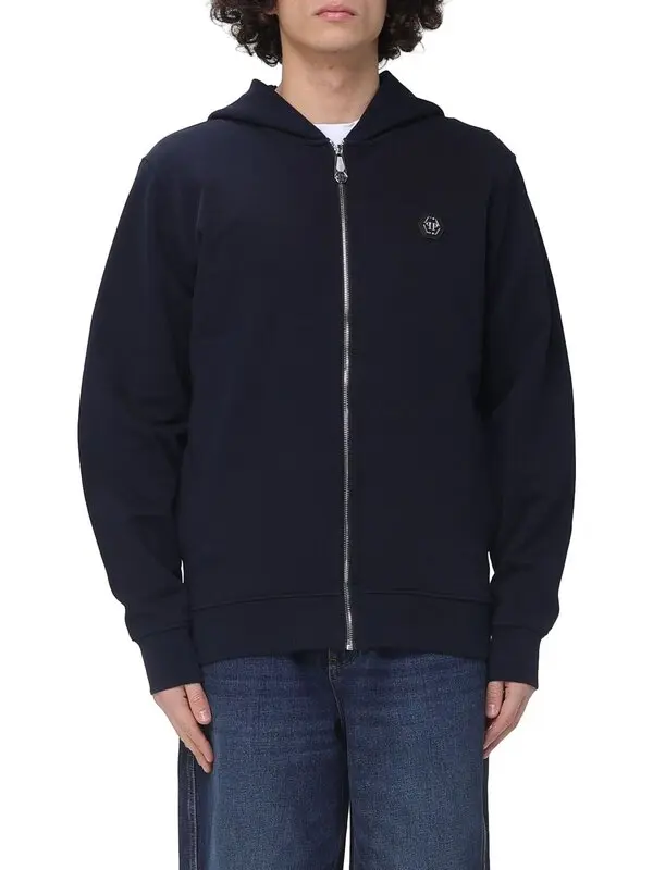 Philipp Plein Zip-up Hoodie - Blue