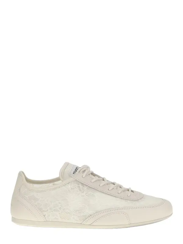 JIMMY CHOO Lace Up Sneakers - Milk