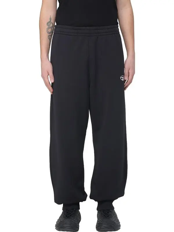 DIESEL® Cotton Jogging Trousers - Black