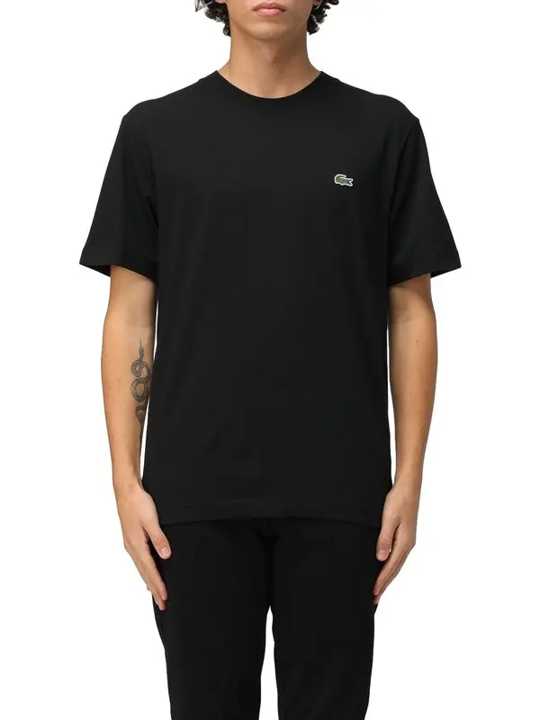 Lacoste Cotton T-shirt With Logo - Black