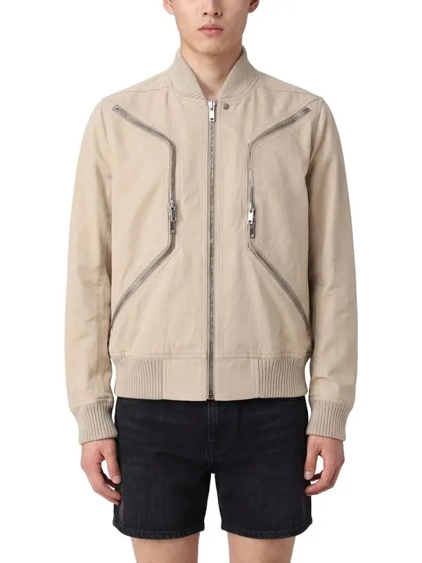 Rick Owens Cotton Bomber Jacket - Beige