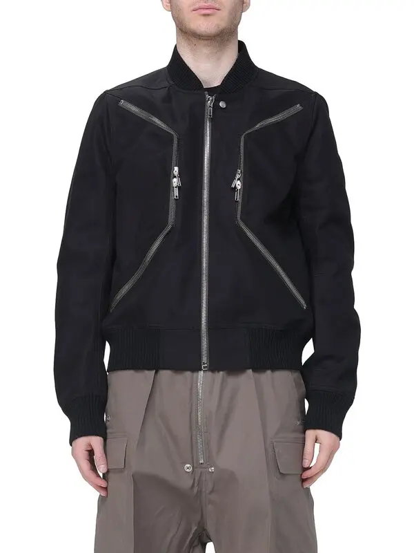 Rick Owens Cotton Bomber Jacket - Black