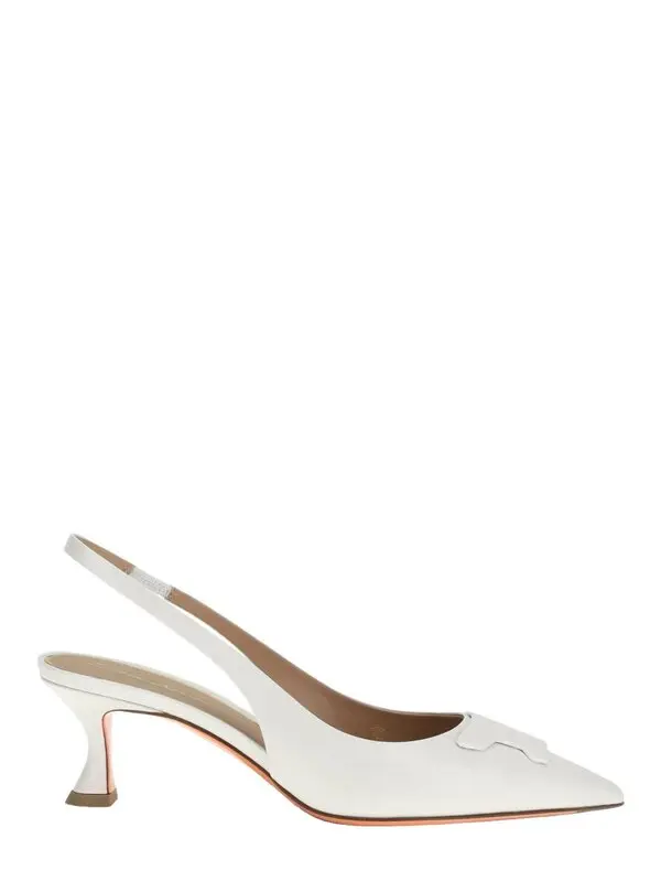 Santoni Slingback Pumps - White