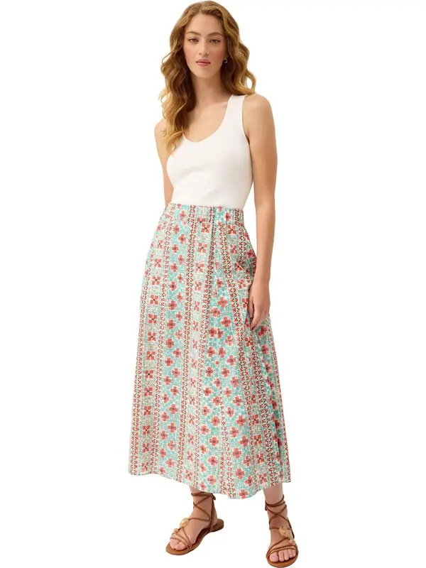 MARIE OLIVER Sasha Printed Skirt - Azura