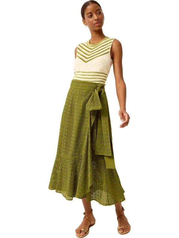 MARIE OLIVER Teresa A-line Wrap Skirt - Ivy