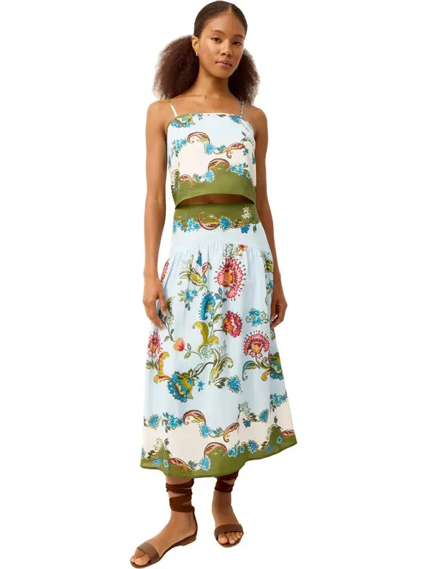 MARIE OLIVER Vicki Printed Skirt - Delphi