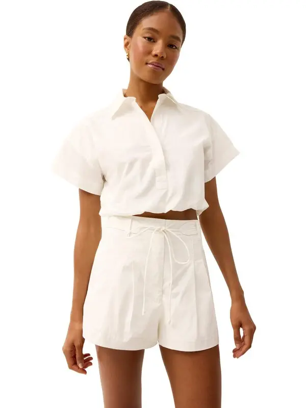 MARIE OLIVER Sierra Cropped Shirt - Optic