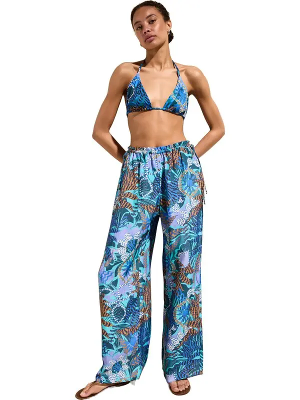 MARIE OLIVER Printed Wide-leg Pant - Medusa