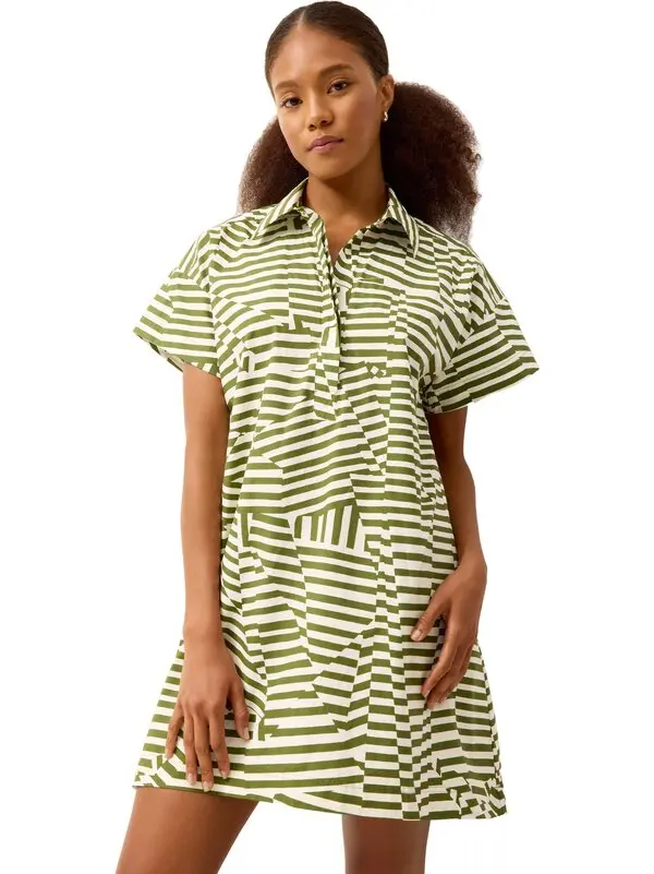 MARIE OLIVER Striped Cotton Dress - Brolly