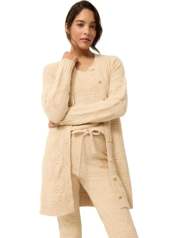 MARIE OLIVER Becky Cardigan - Oatmeal