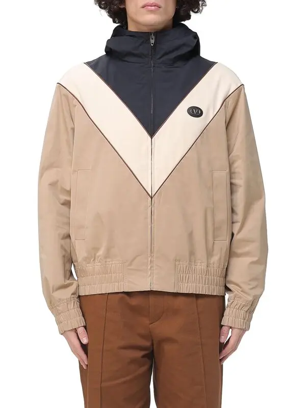 Valentino Garavani Hooded Windbreaker Jacket - Multicolor