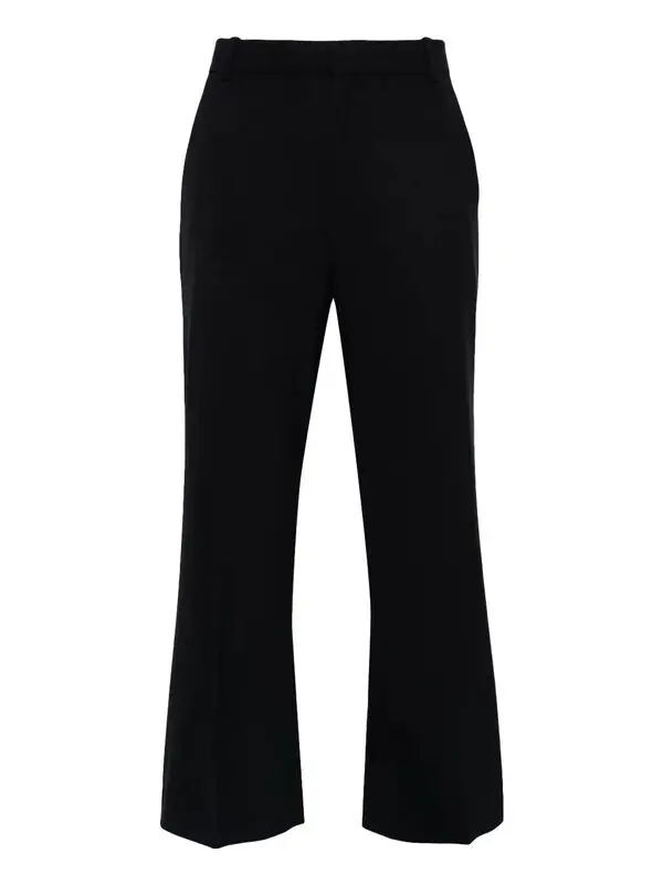 Chloé Mid-rise Cropped Trousers - Blue
