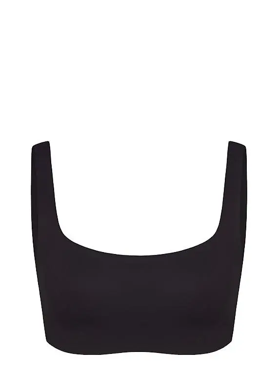 NIKESKIMS Matte Scoop-neck Sports Bra - Obsidian