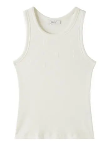 JOSEPH Ribbed Stretch-cotton Vest Top - White