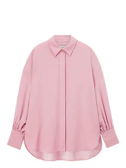 JOSEPH Camilia Relaxed-fit Satin Blouse - Blush