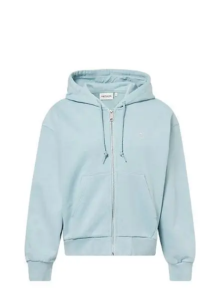 Carhartt Work In Progress Casey Zip-up Cotton Hoody - Tourmaline/silver