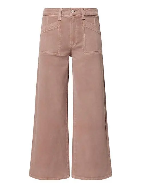 Paige Anessa Stitched-pocket Denim Jeans - Vintage Mauve Mist