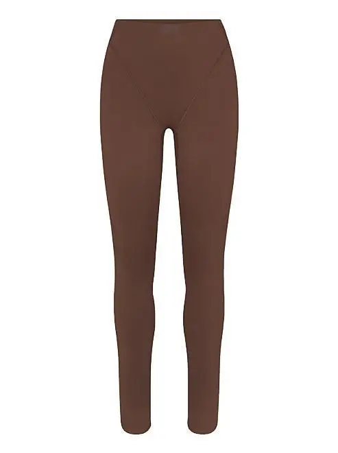 NIKESKIMS Matte V-panel Workout Leggings - Dark Sepia