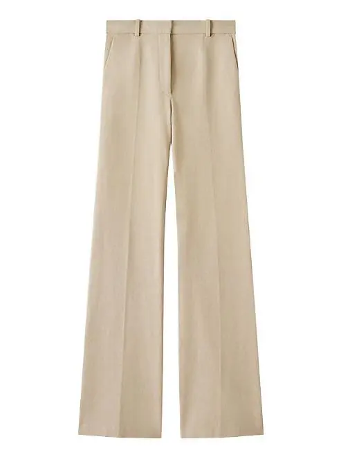 JOSEPH Tafira Flared Stretch-woven Trousers - Powder