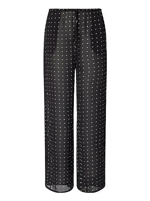 Dissh Spot-print Woven Trousers - Black