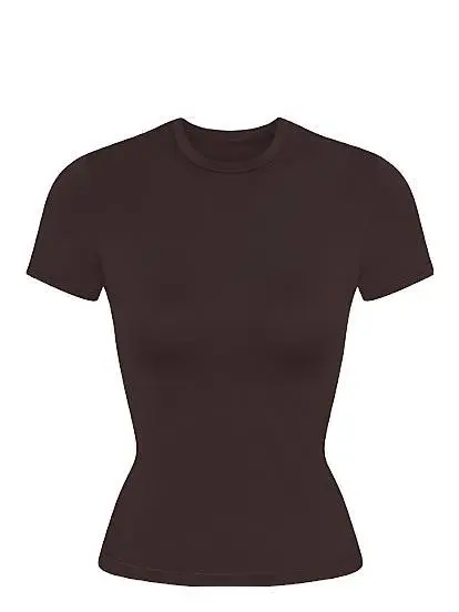 NIKESKIMS Matte Padded Baby Tee - Dark Sepia