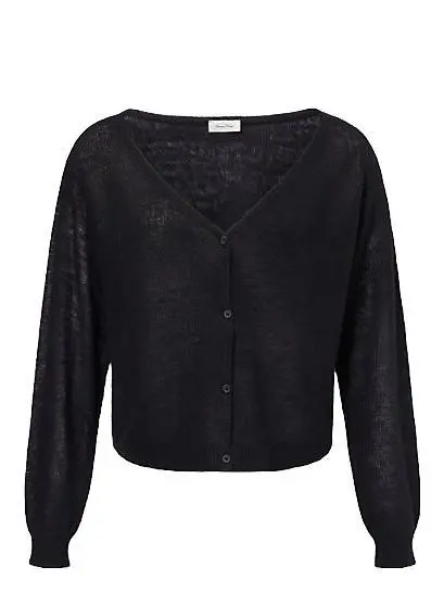 American Vintage V-neck Wool-blend Cardigan - Noir