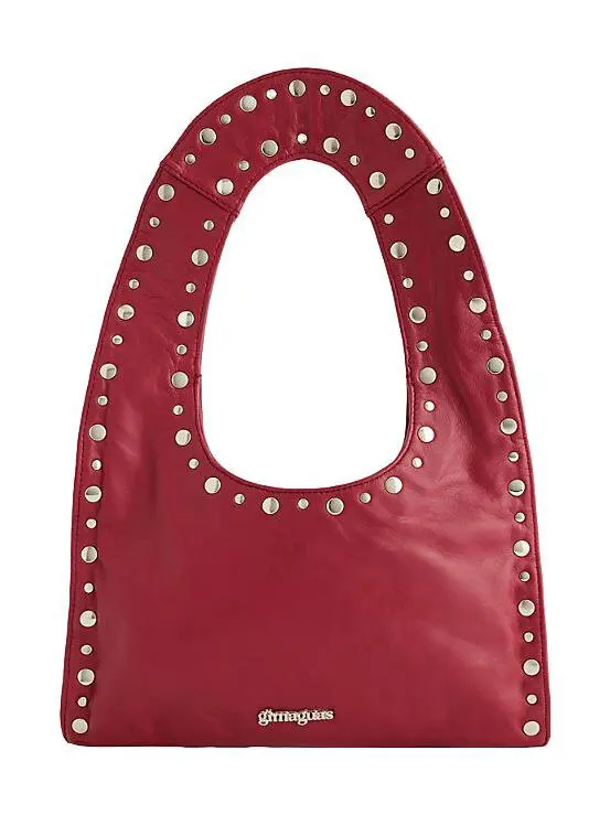 Gimaguas Franca Mini Leather Shoulder Bag - Burgundy