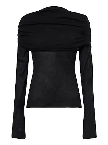 Dissh Ivy Long-sleeve Merino Wool Top - Black