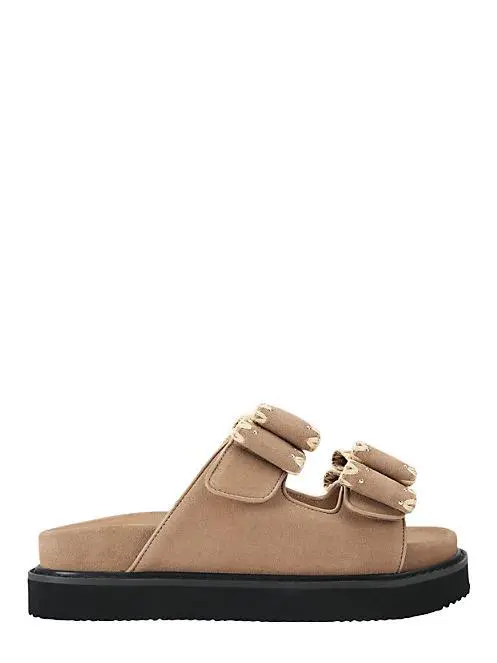 Kurt Geiger Robbie Suede Sandals - Camel