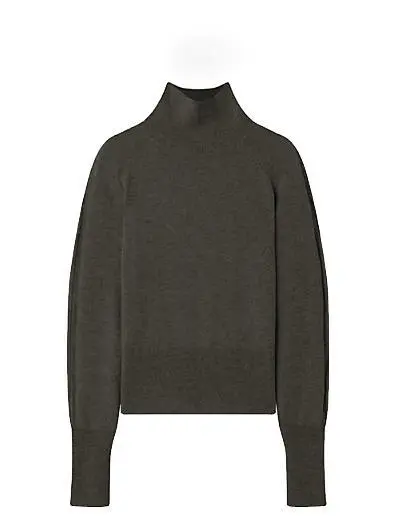 JOSEPH High-neck Cashmere Jumper - Palm Leaf
