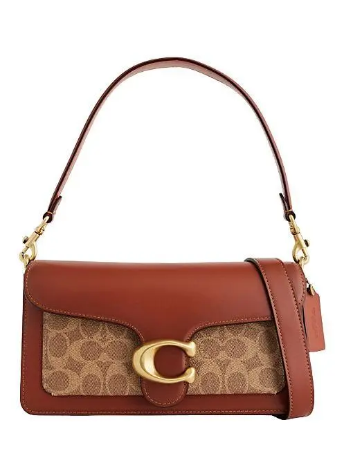 COACH Tabby 26 Canvas And Leather Shoulder Bag - Tan Rust