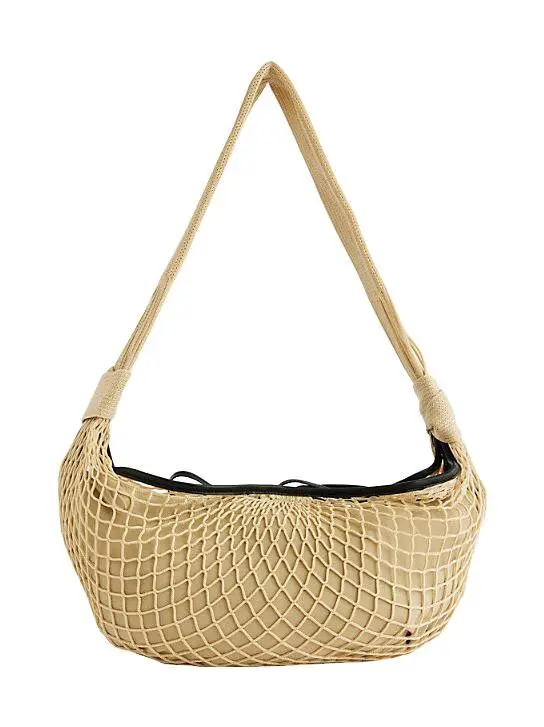 LEMAIRE Croissant Filt Woven Shoulder Bag - Light Beige
