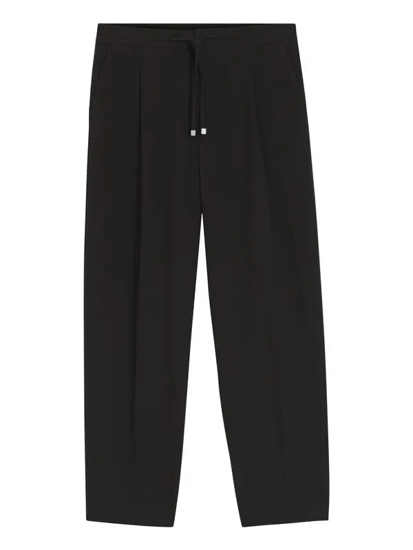 Hugo Modern-fit Seersucker Trousers - Black