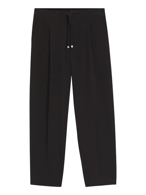 Hugo Modern-fit Seersucker Trousers - Black