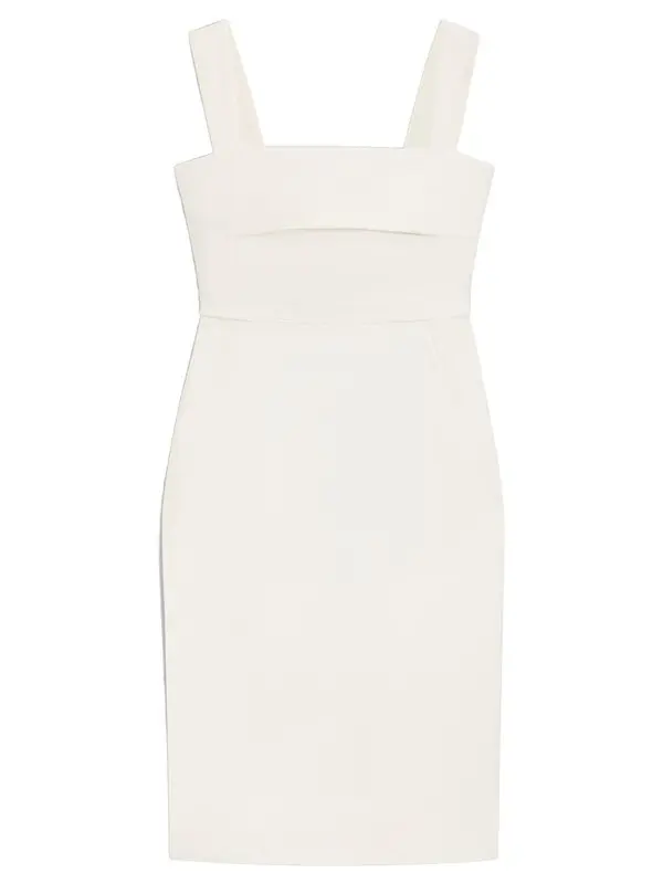 BOSS Slim-fit Jersey Dress With Layered Detail - White